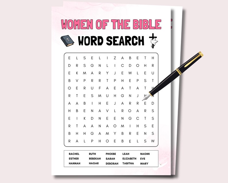 Women of the Bible Word Search Game, Women's Ministry Games, Bible ...