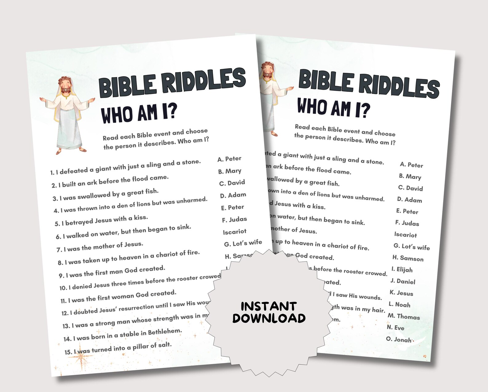 Bible Games Bible Riddles, Bible Study Games, Bible Trivia Game ...