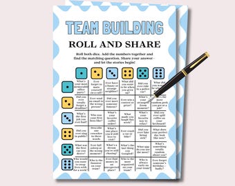 Team Building Roll and Share Game, Fun Office Talk Dice Game for Staff ...