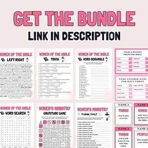 Women of the Bible Left Right Game, Women in Bible Women's Ministry ...