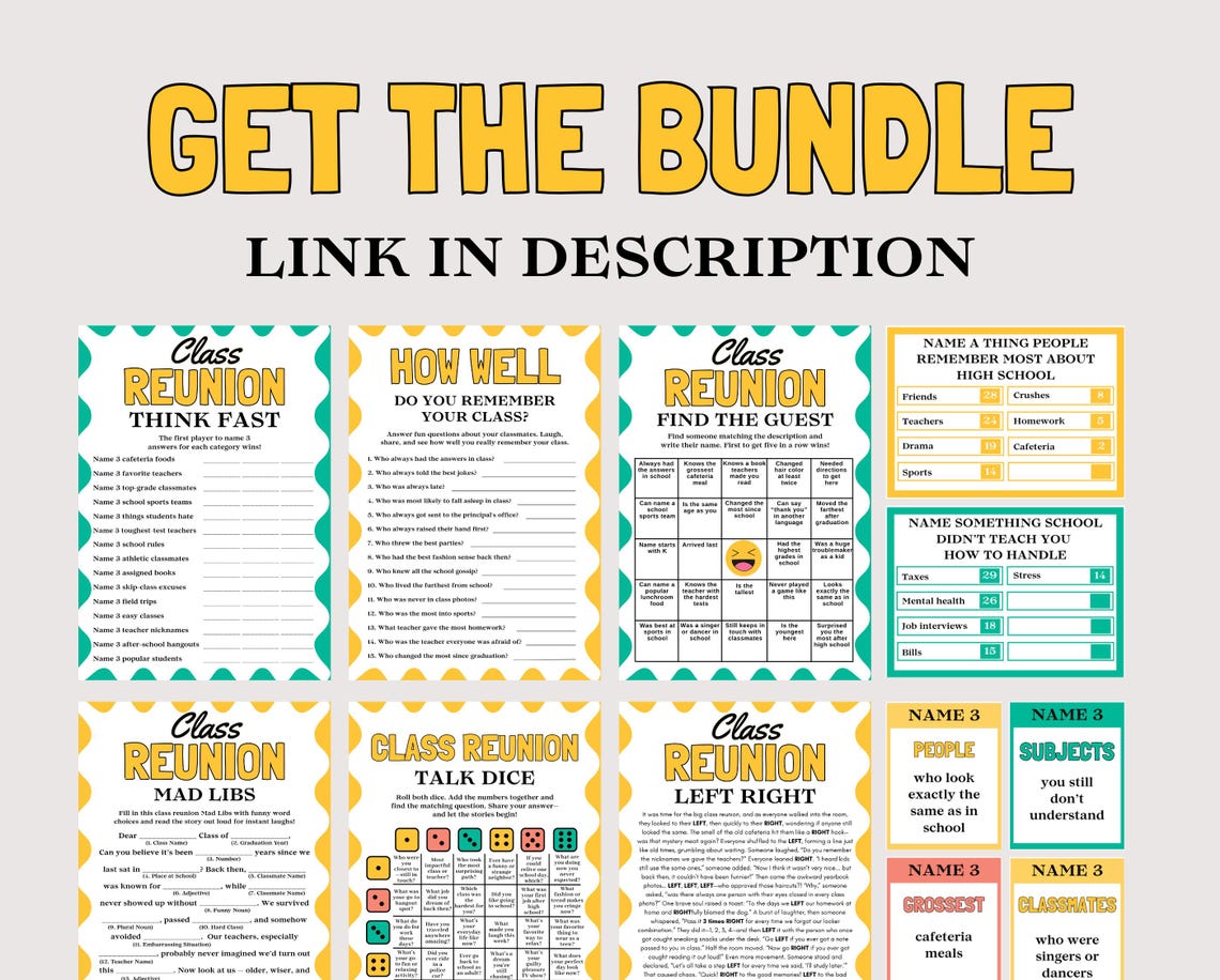 Class Reunion Friendly Feud Game, Fun Printable Class Reunion Game ...