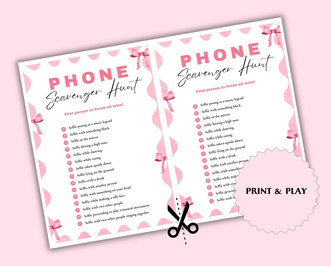 Sweet 16 Game Phone Scavenger Hunt, Sweet 16 Birthday Party Game Selfie ...