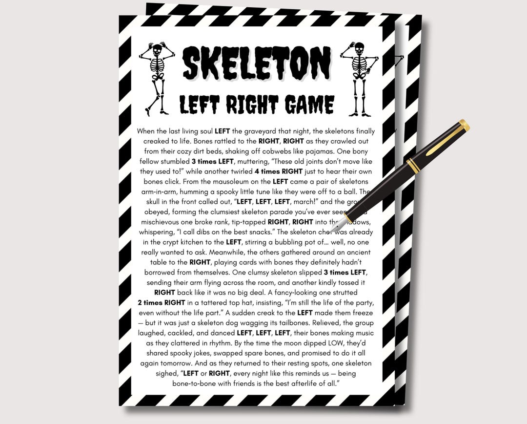 Skeleton Left Right Game, Halloween Games, Halloween Skeleton Games ...