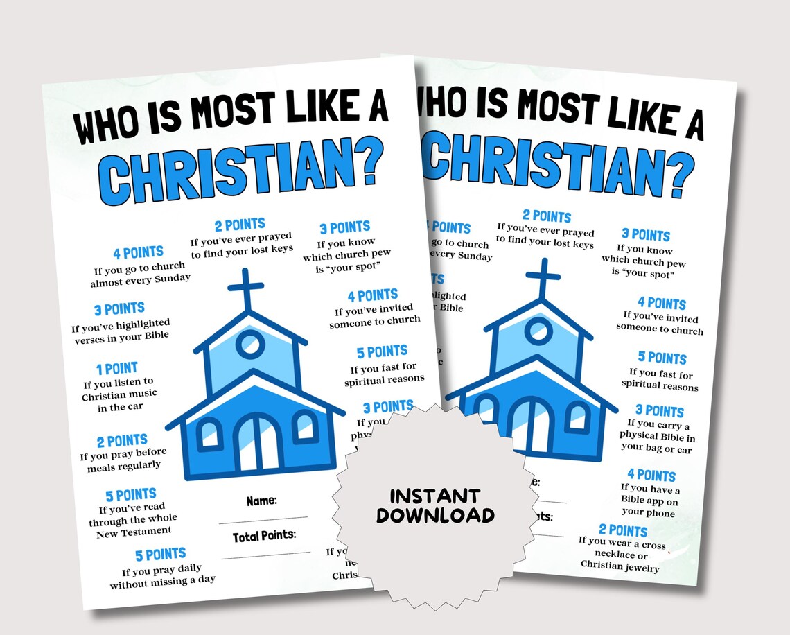 Who is Most Like a Christian, Fun Christian Game for Group, Women's ...