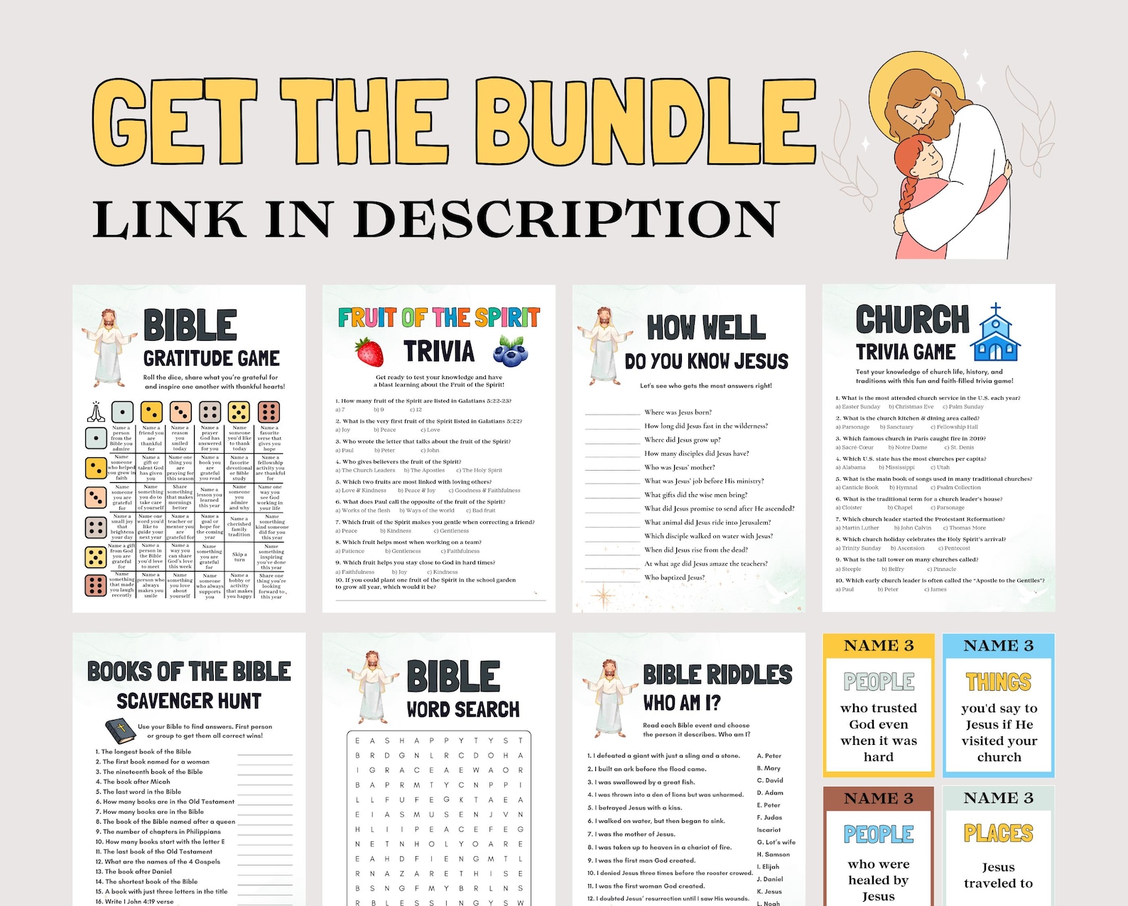 Bible Gratitude Dice Game, Bible Games for Kids Youth Teen Adults ...
