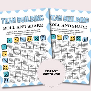 Team Building Roll and Share Game, Fun Office Talk Dice Game for Staff ...