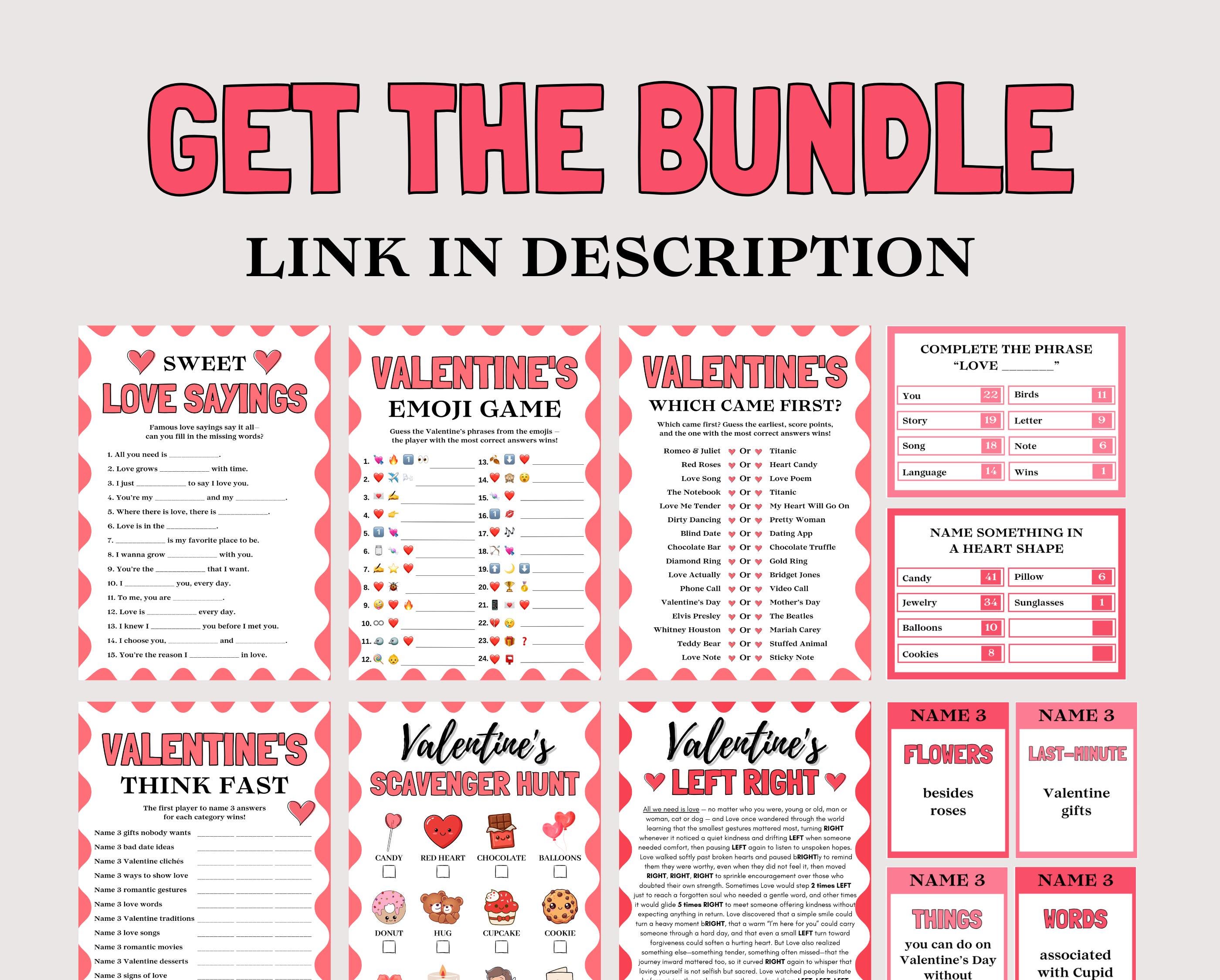 Valentines Left Right Game, Fun Valentine's Day Game for Kids Adults ...