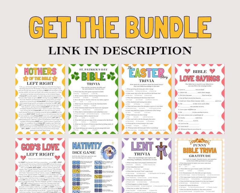 Lent Trivia Game, Fun Printable Lent Activity for Kids Adults, Ash ...