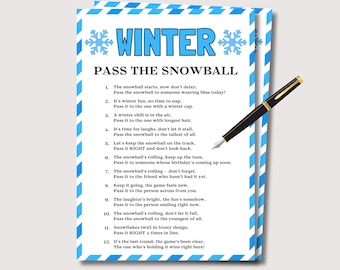 Pass the Snowball, Fun Winter Pass the Prize Game for Kids Adults ...
