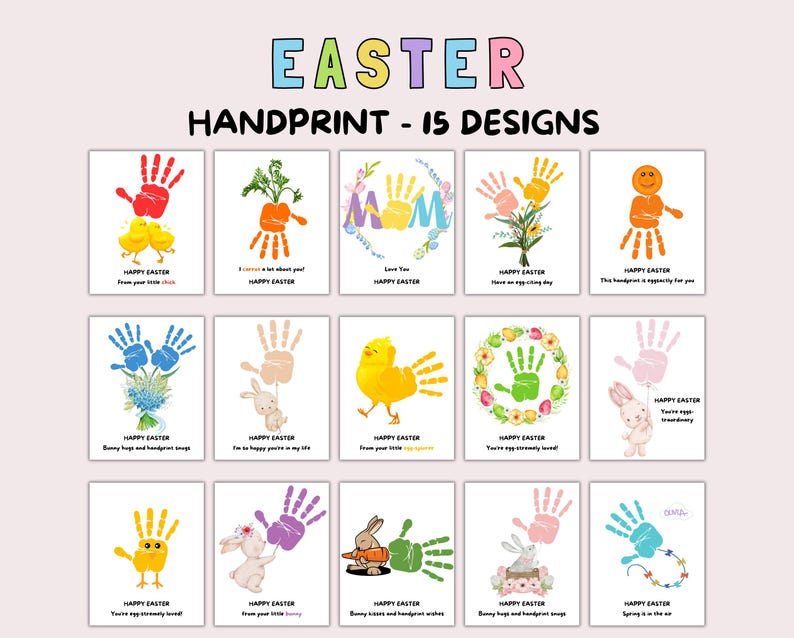 2025 Easter Handprint Art, Easter Handprint Crafts, School Craft ...