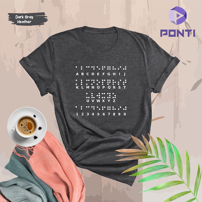 The Braille Alphabet Shirt, Braille Shirt, Braille School Shirt ...