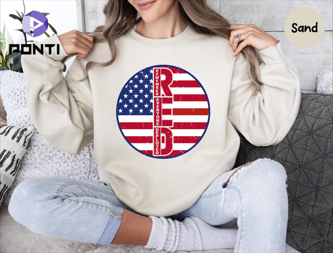 Red Friday Remember Everyone Deployed Sweatshirt, Red Friday Sweater ...