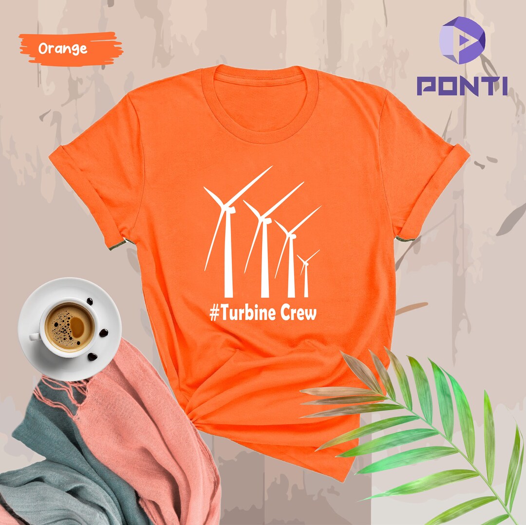 Turbine Crew T-shirt, Wind Turbine Shirt, Climate Change Shirt, Nature ...