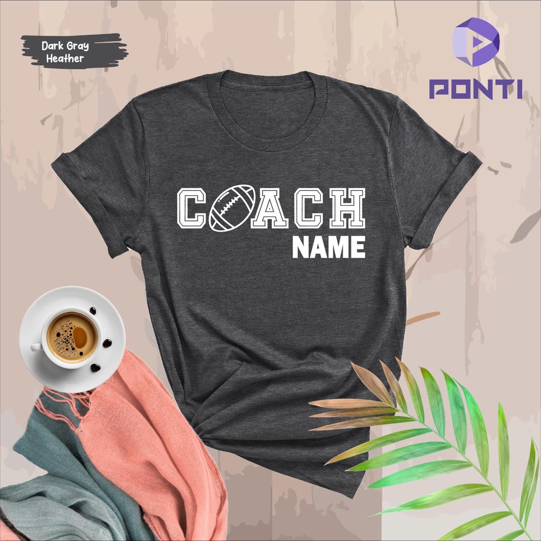 Custom Football Coach T-shirt, Coaches Gift Football , Personalized ...