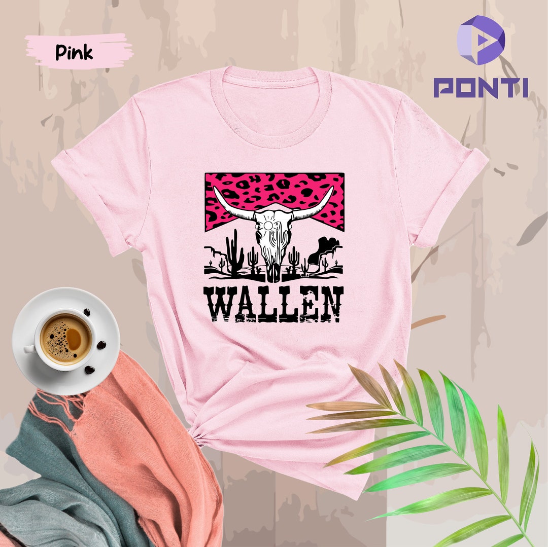Pink Version Wallen Bullhead Shirt, Country Music Shirt, Western Bull ...