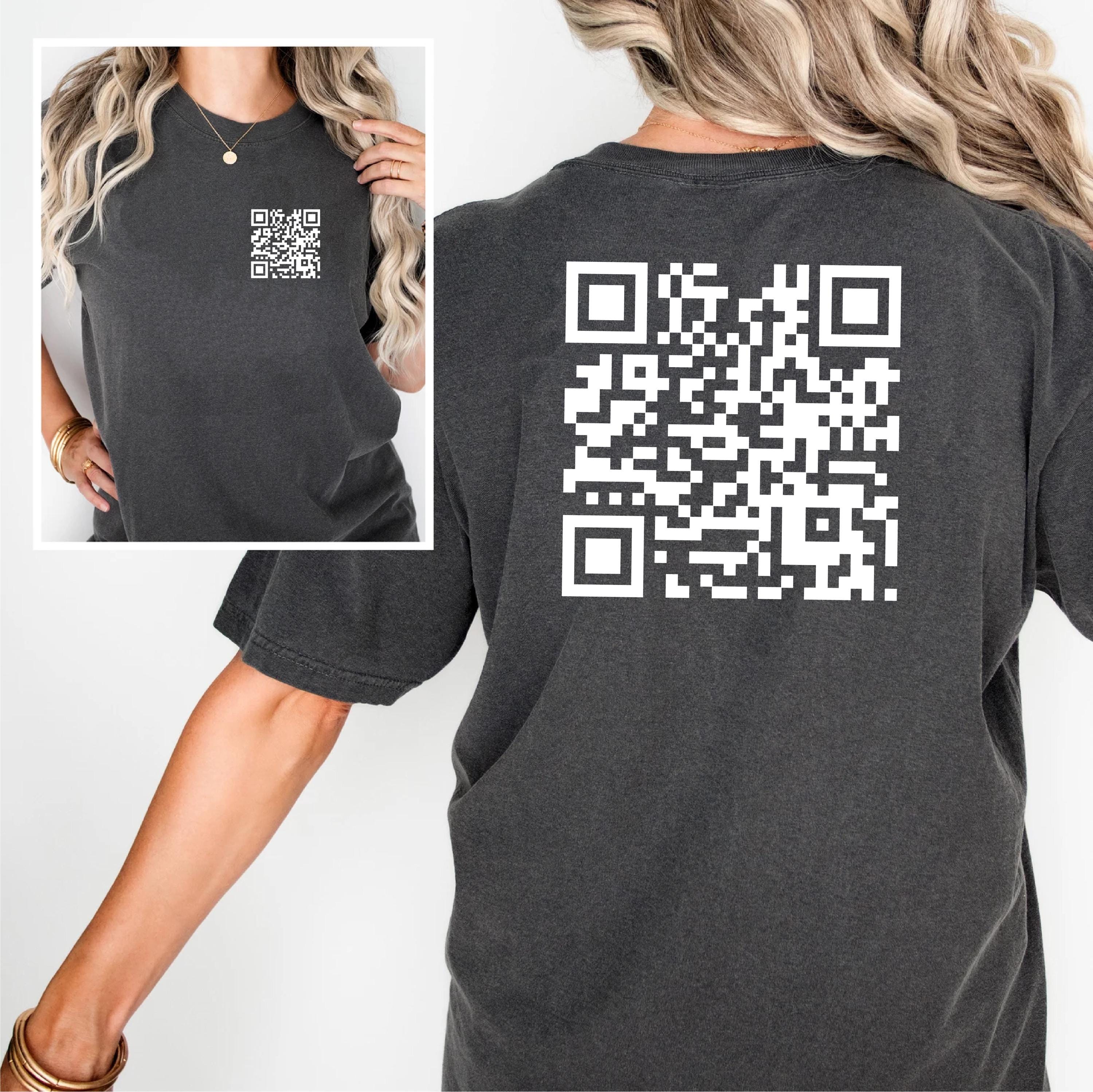 Custom QR Code Shirts, Make It Go to Any Web Address or Link, Scannable ...
