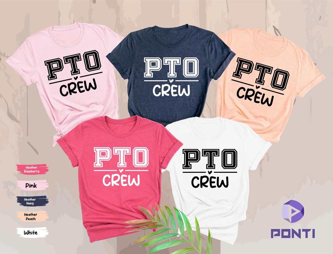 PTO Crew Shirts, Parent Teacher Organization Shirt, PTO Shirt, Parent ...