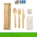 Biodegradable Wooden Cutlery Kit Disposable Individually Wrapped 6 ...