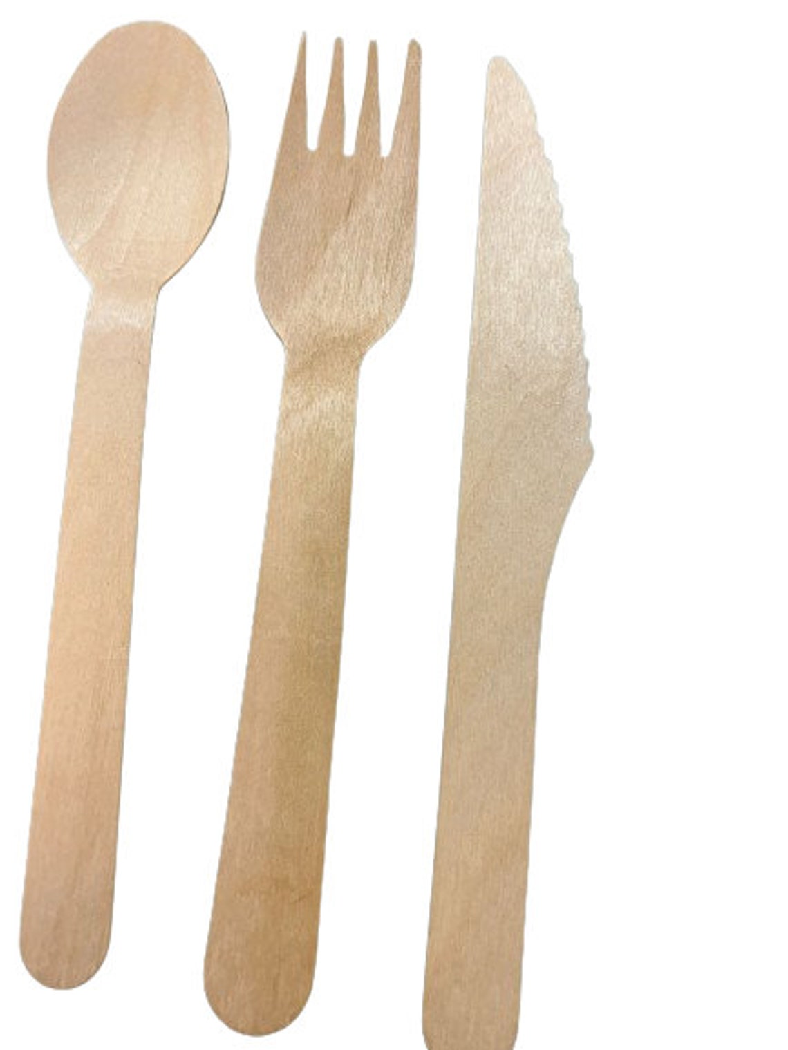 Biodegradable Wooden Cutlery Kit Disposable Individually Wrapped 6 ...