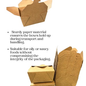 Eco-friendly Paper Kraft Brown Takeout Boxes - Choose From 5 Sizes ...