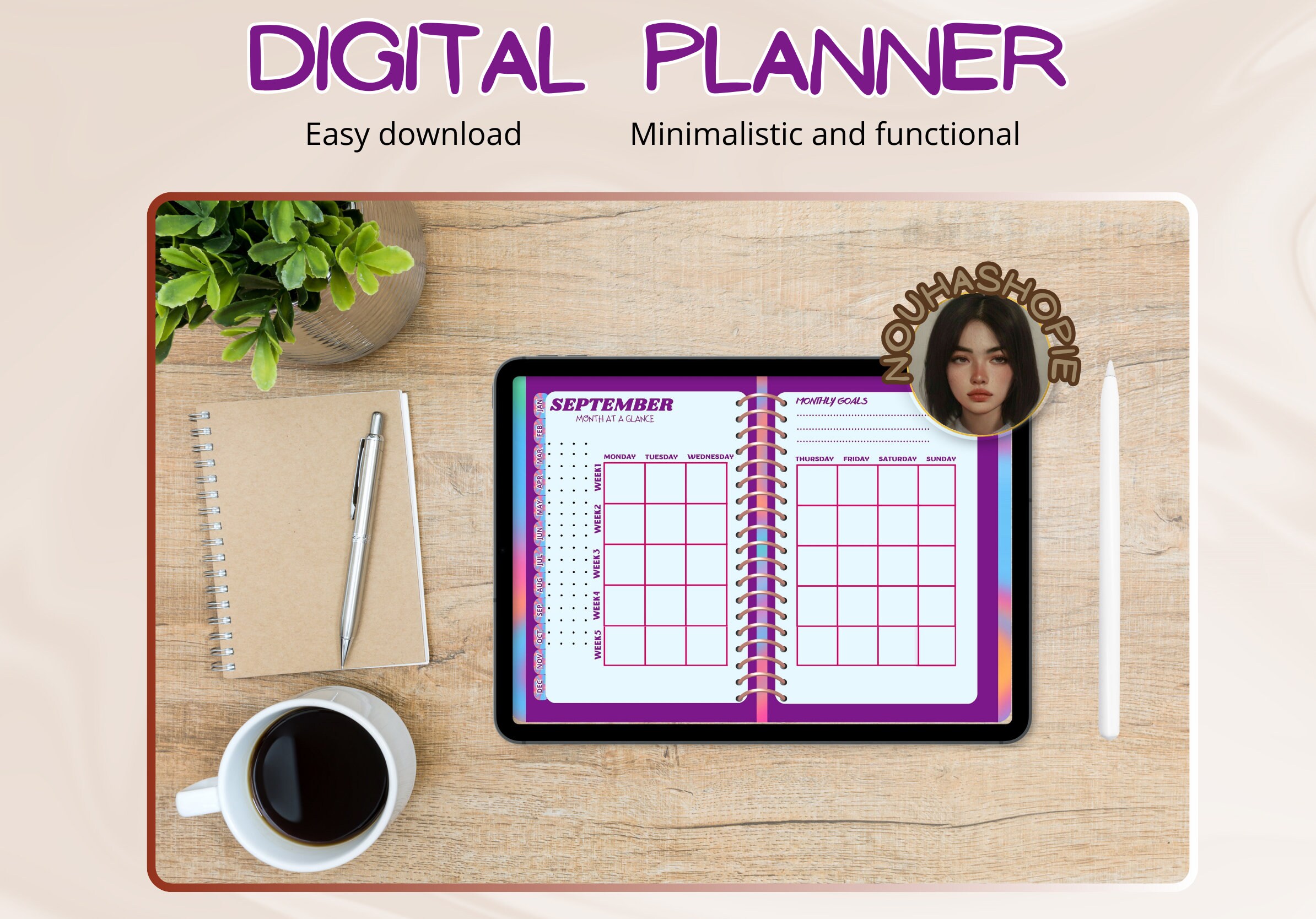 Digital Daytimer, Adhd Goal Setting, iPad Pro Planner, Adhd Workbook ...