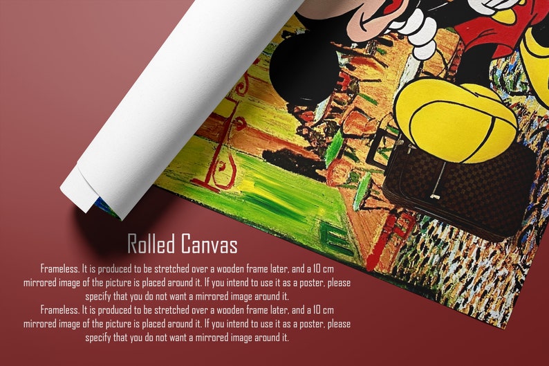 Mickey and Minnie Mouse Wall Art, Pop Art Graffiti Mickey Mouse Canvas ...