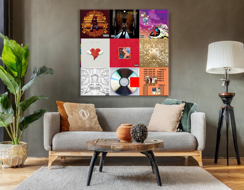 Hip Hop Collage Albums Music Art Print Photography, Art Canvas Poster ...