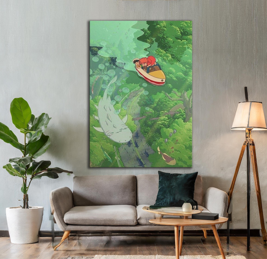 Japanese Studio Canvas Print, Sosuke and Goldfish Canvas, Japanese ...
