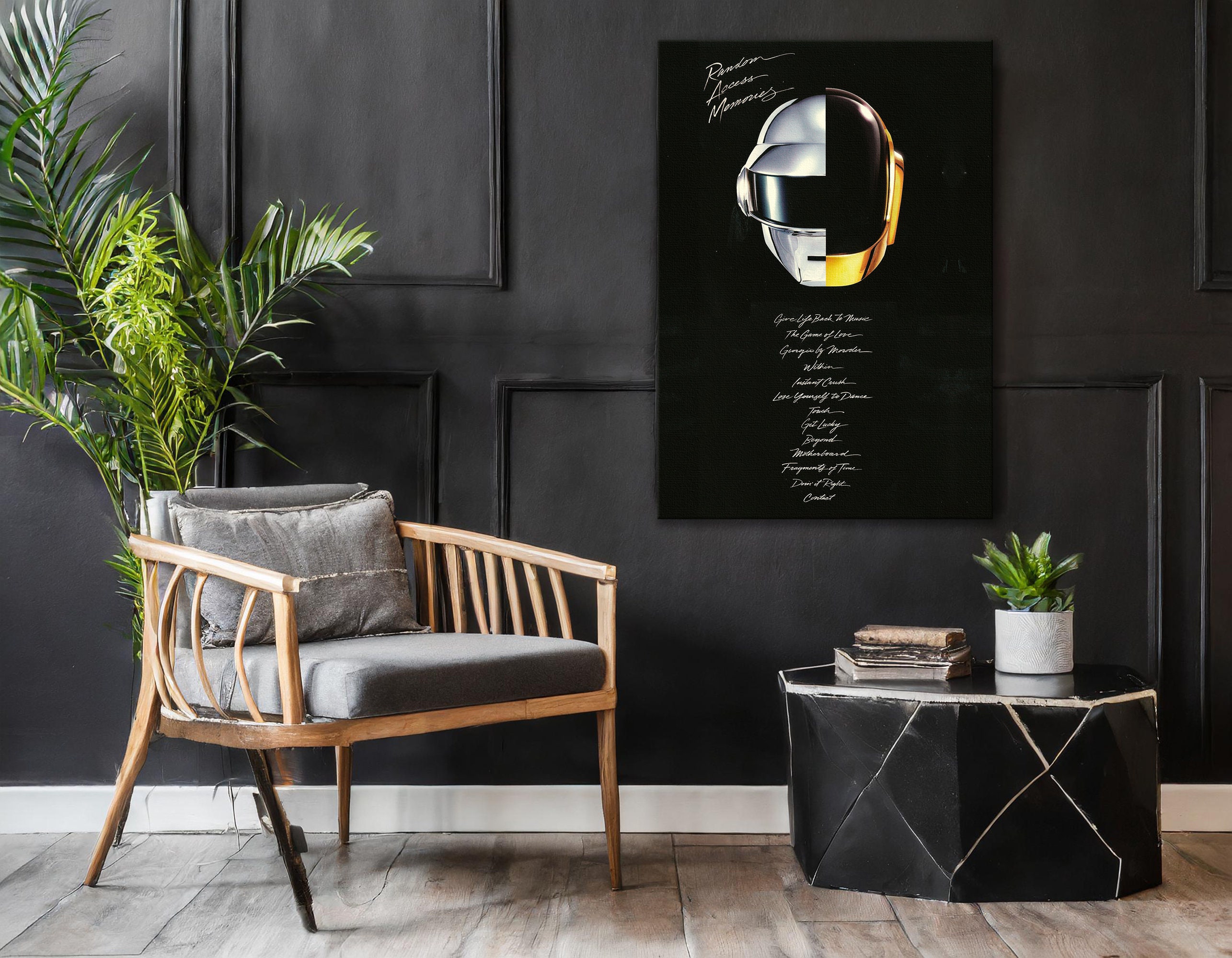 Daft Punk Poster, Random Access Memories Album Print, Daft Punk Canvas ...