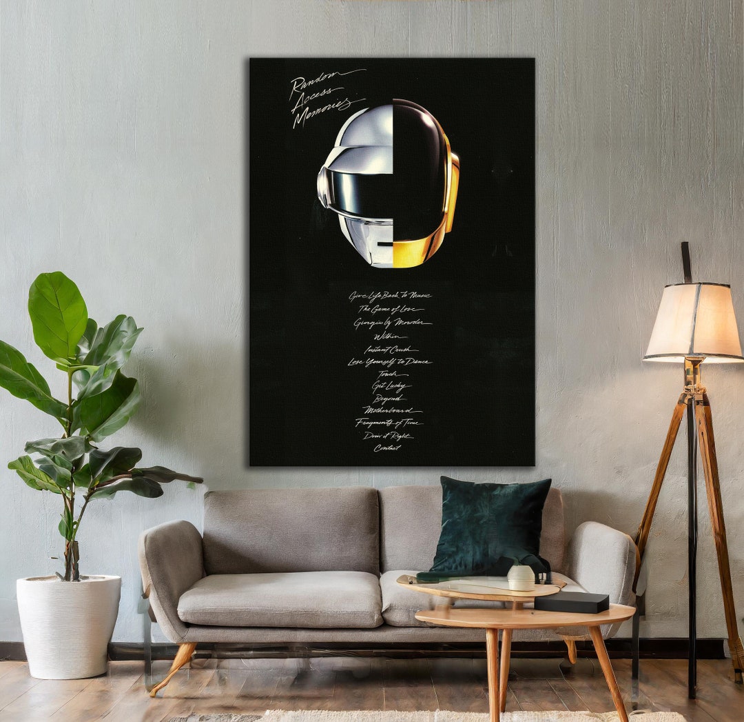 Daft Punk Poster, Random Access Memories Album Print, Daft Punk Canvas ...