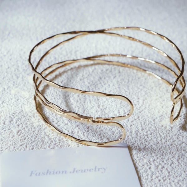 Gold Arm Cuff - Etsy