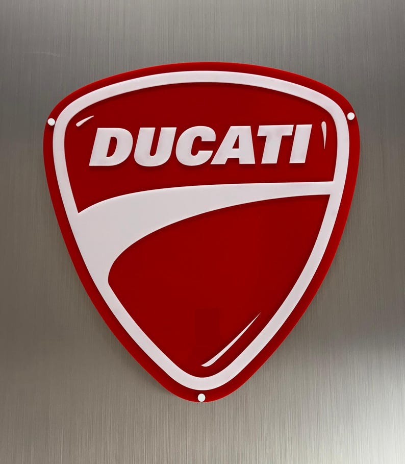 Ducati Logo Sign | Luxury | Gift | Room Decor | Man Cave Sign | Garage ...