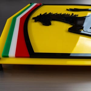 Ferrari Logo Sign | Luxury | Gift | Room Decor | Man Cave Sign | Garage ...
