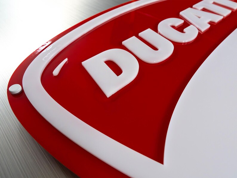 Ducati Logo Sign | Luxury | Gift | Room Decor | Man Cave Sign | Garage ...