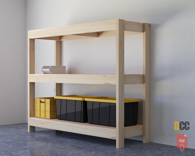 Garage Shelves Pdf Guide | Pdf 3 Tier DIY Garage Shelves DIY Garage ...