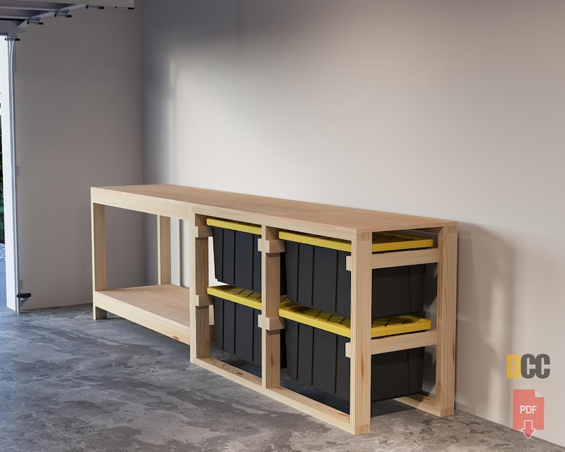 Bin Storage Sideways With Workbench PDF File Download Only | 27 Gallon ...