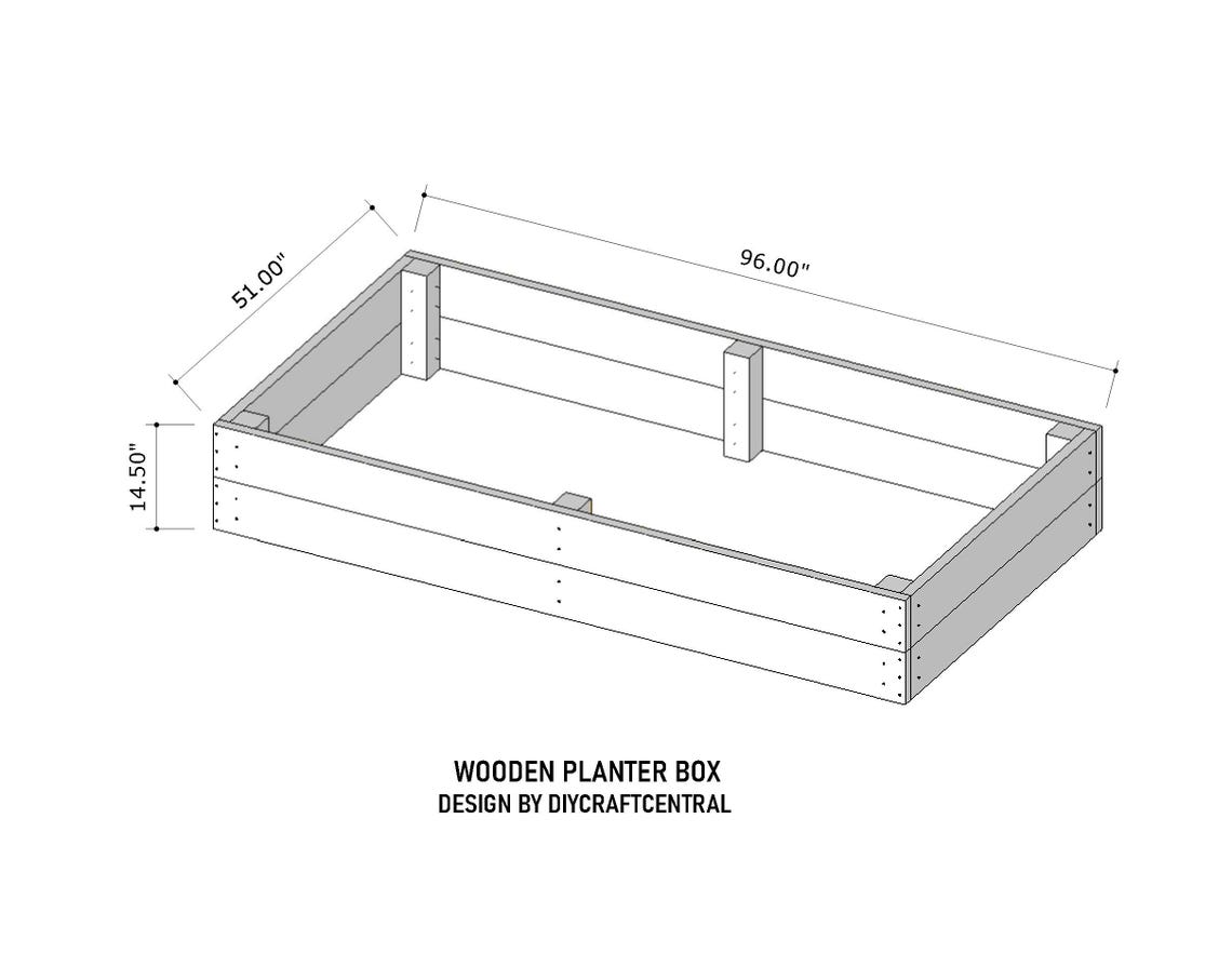Diy Planter Box Plan | Planter Plans Garden Box Raised Planter Diy ...