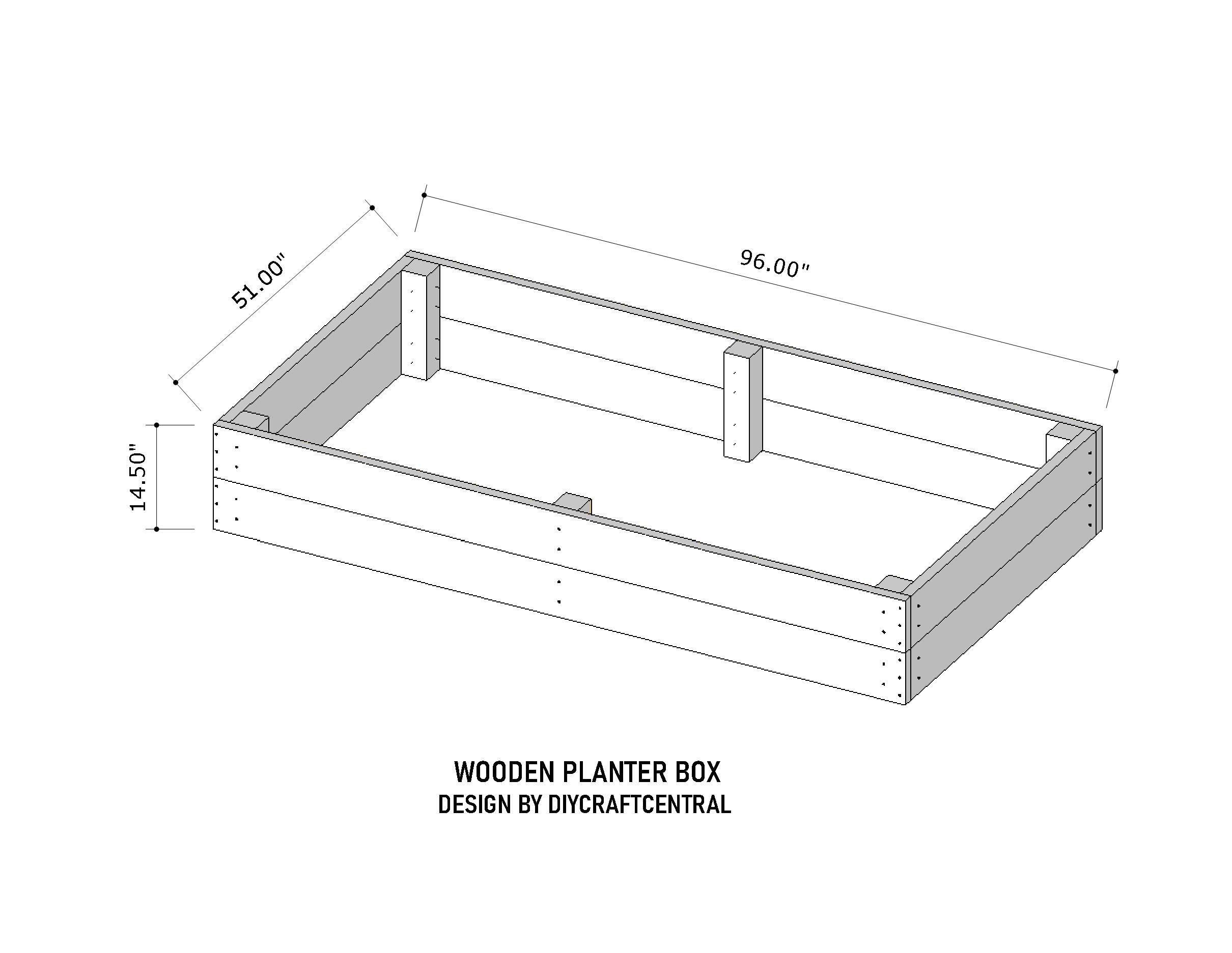 Diy Planter Box Plan | Planter Plans Garden Box Raised Planter Diy ...