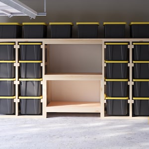 Tote Storage Rack With Shelf Digital Download | 27 Gallon Storage Plan ...