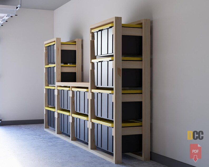 Sideways Bin Storage Digital File | Tote Rack Storage 27 Gallon Diy ...