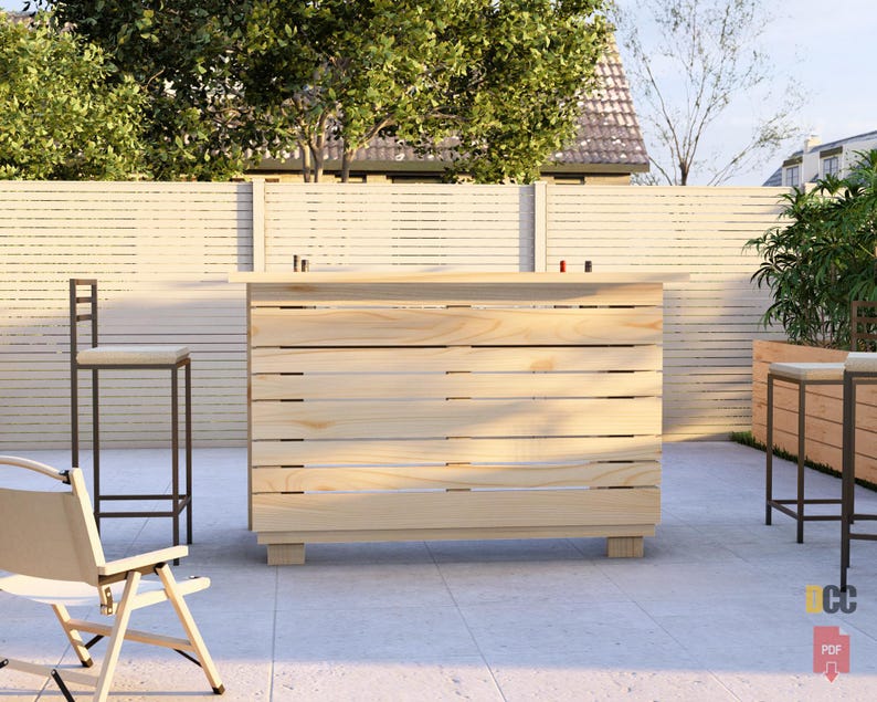 Outdoor Bar PDF File Plans | Wooden DIY Bar Plan PDF Bar Plans Outdoor ...