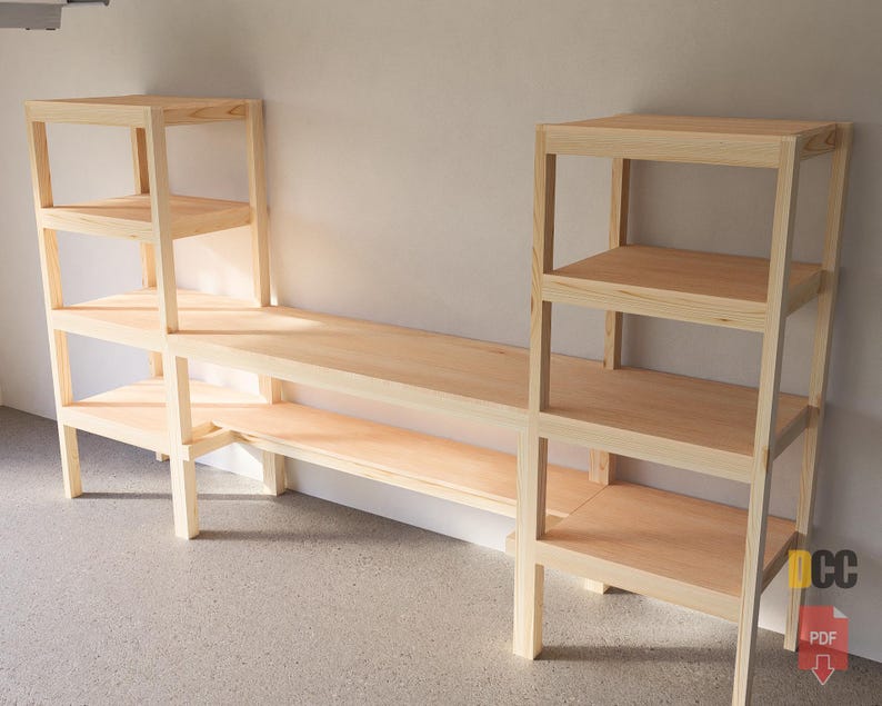 4 Tier Garage Shelf With Workbench DIY Garage Storage Garage Shelves ...