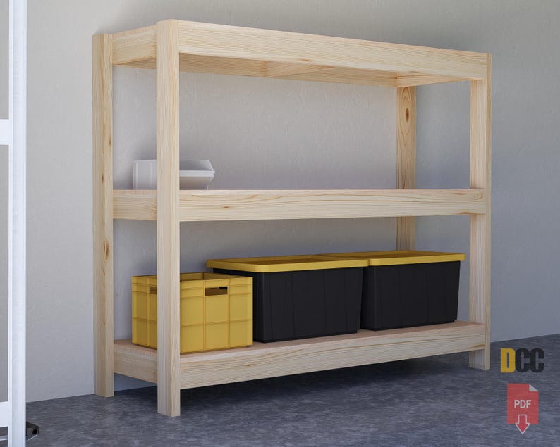 Garage Shelves Pdf Guide | Pdf 3 Tier DIY Garage Shelves DIY Garage ...
