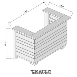 Outdoor Bar PDF File Plans | Wooden DIY Bar Plan PDF Bar Plans Outdoor Minibar Diy Outdoor Bar ...