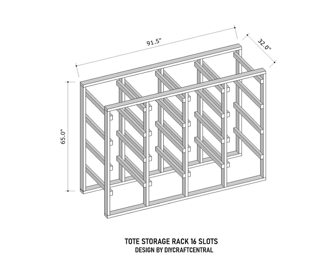 Set Tote Storage Rack 27 Gal Digital Download | DIY Storage Plan DIY ...