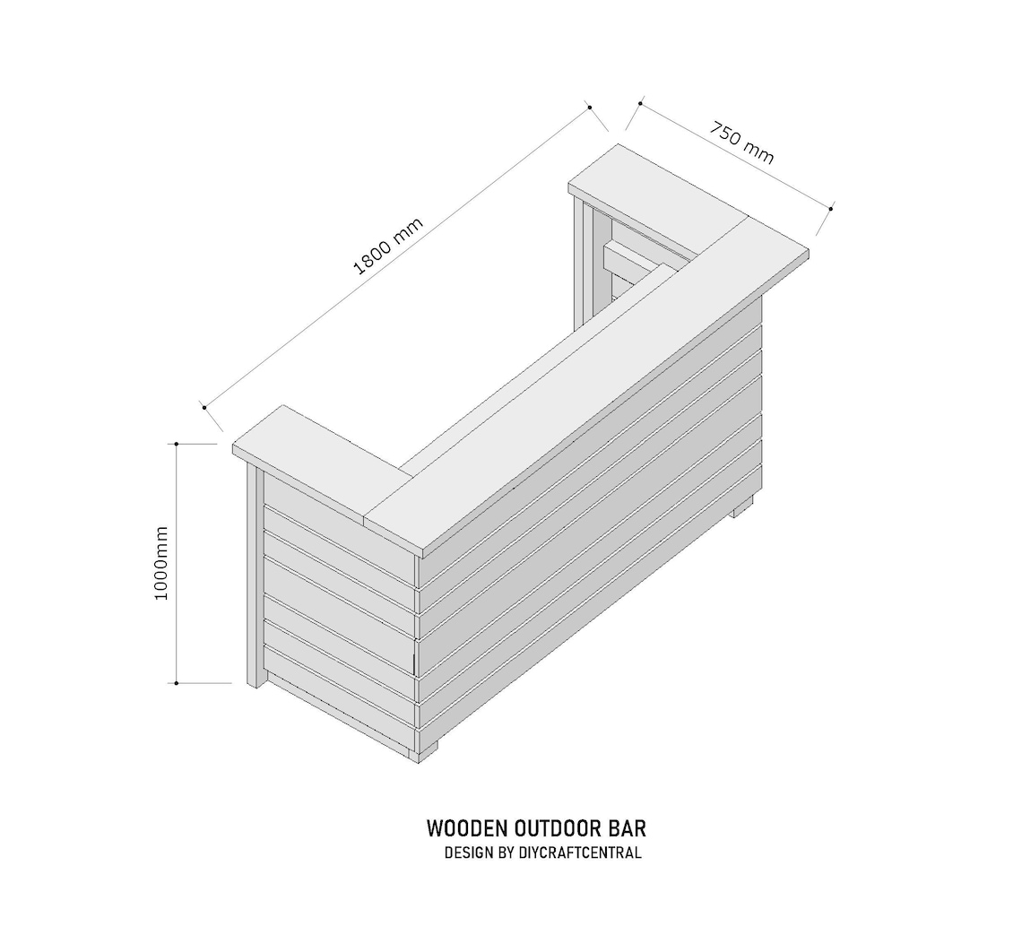 Wooden Outdoor Bar PDF Download Plans | DIY Bar Plan PDF Bar Plans ...
