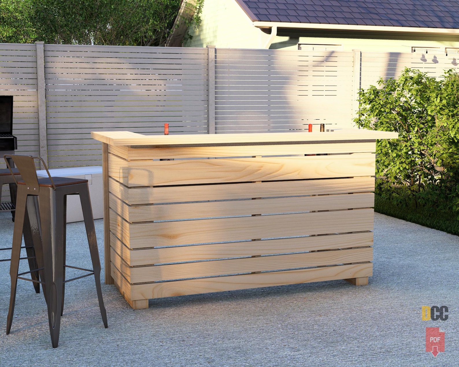Wooden Outdoor Bar PDF Download Plans | DIY Bar Plan PDF Bar Plans ...