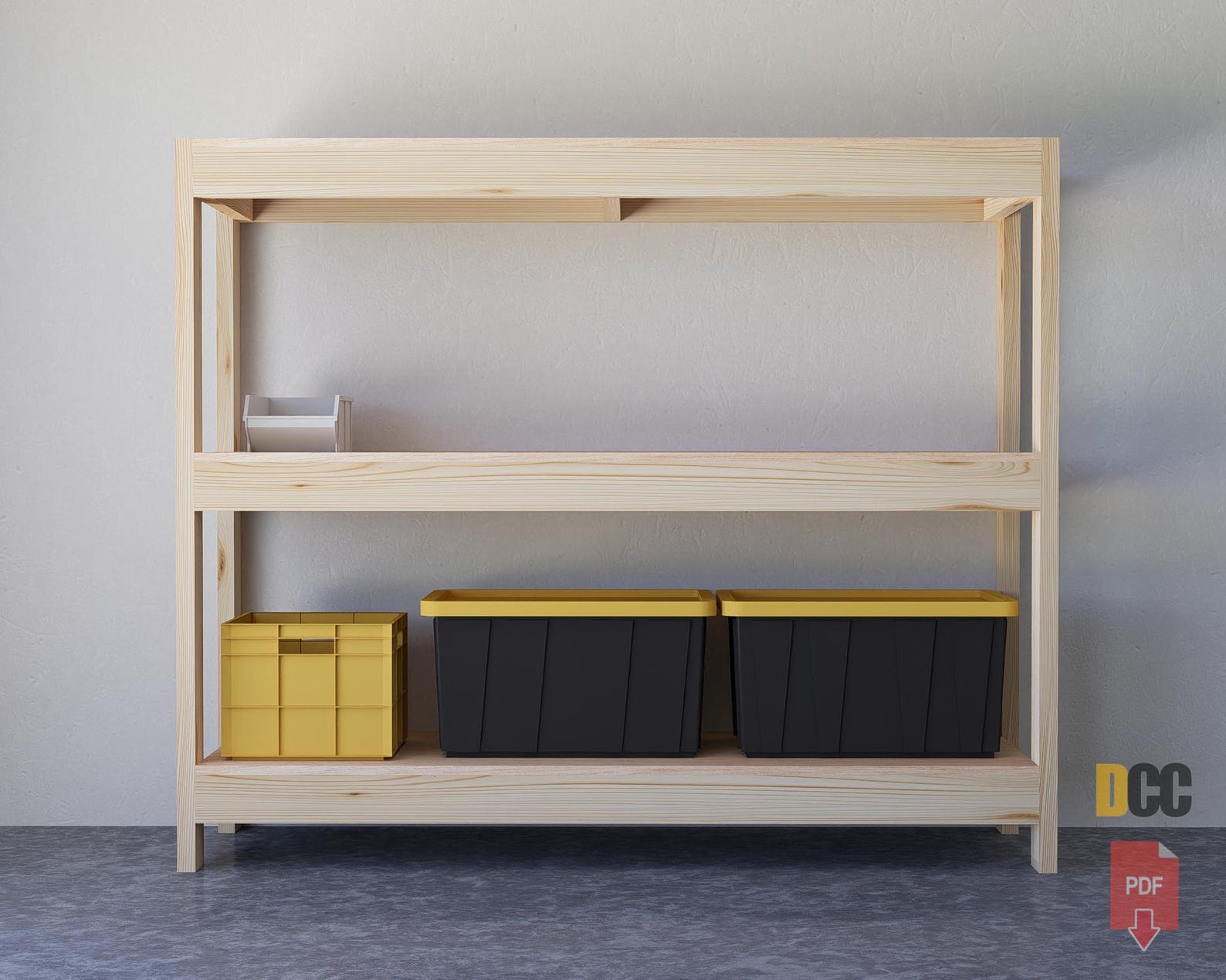 Garage Shelves Pdf Guide | Pdf 3 Tier DIY Garage Shelves DIY Garage ...