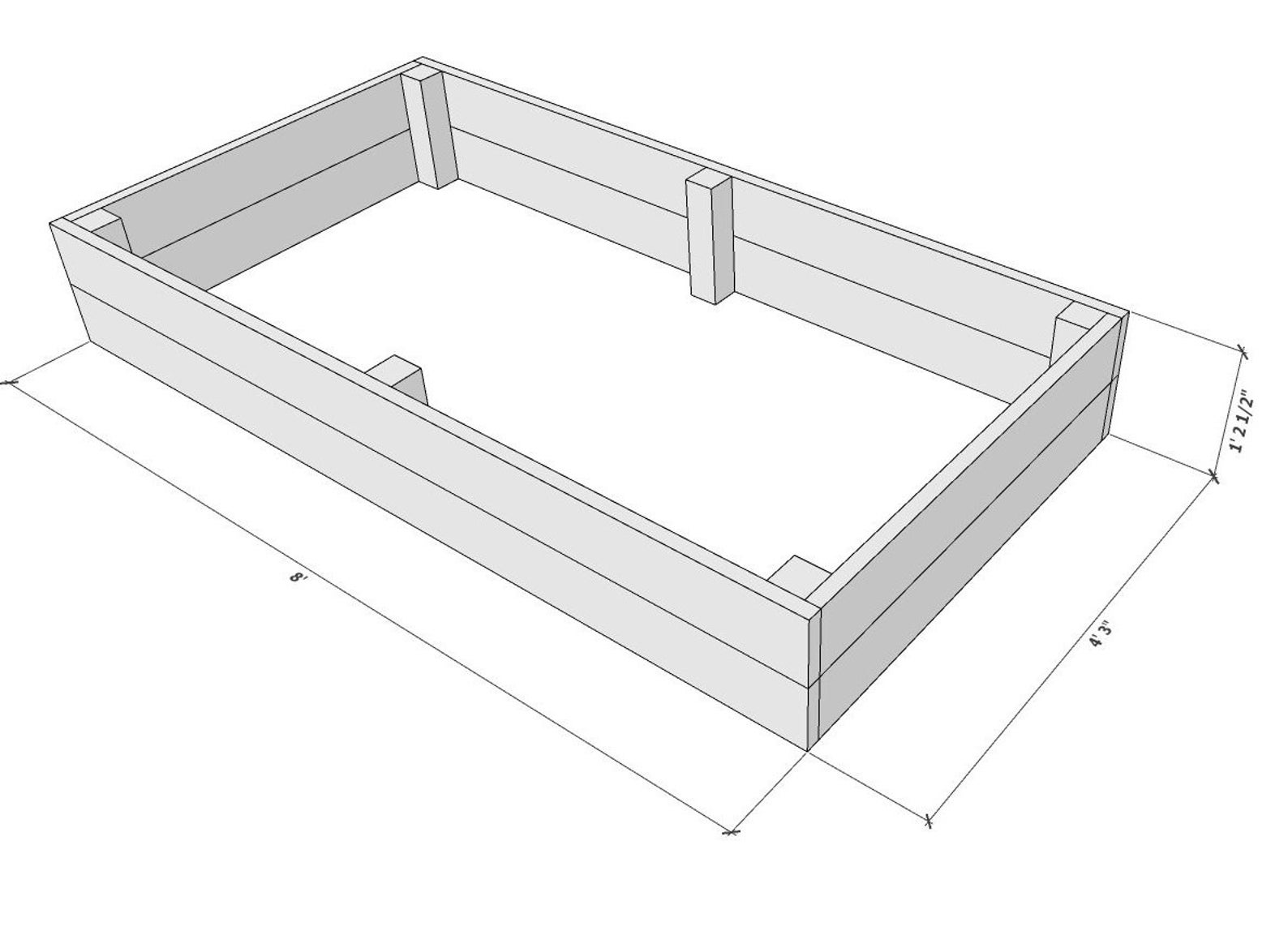 Diy Planter Box Plan Planter Plans Garden Box Raised Planter Diy Garden ...