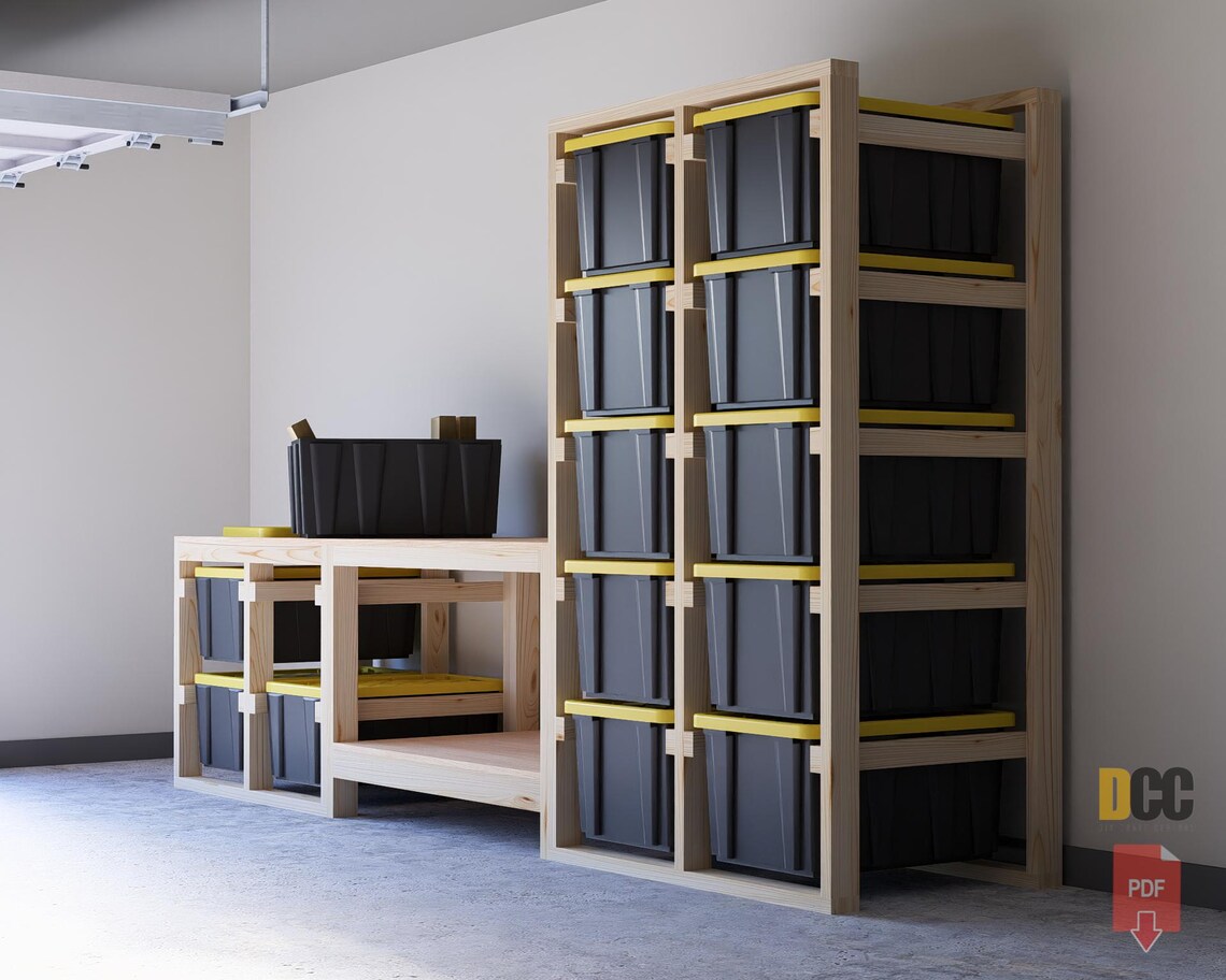 Workbench With Tote Storage 17 & 27 Gallon | Digital Download Bin ...